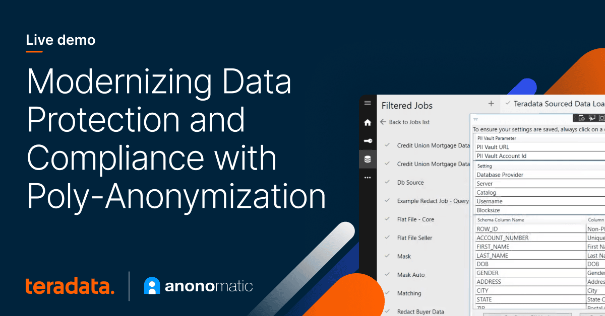 Data Protection and Compliance With Poly-Anonymization | Teradata