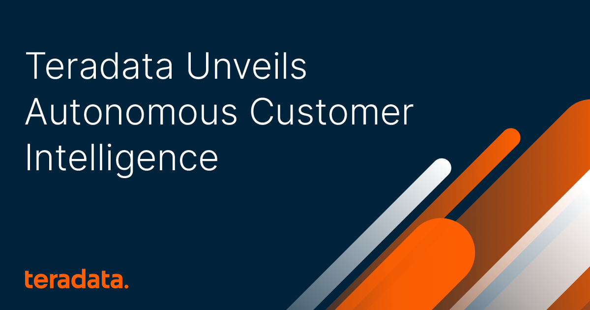 Teradata、AIエージェント型CXソリューションTeradata Autonomous Customer Intelligenceをリリース